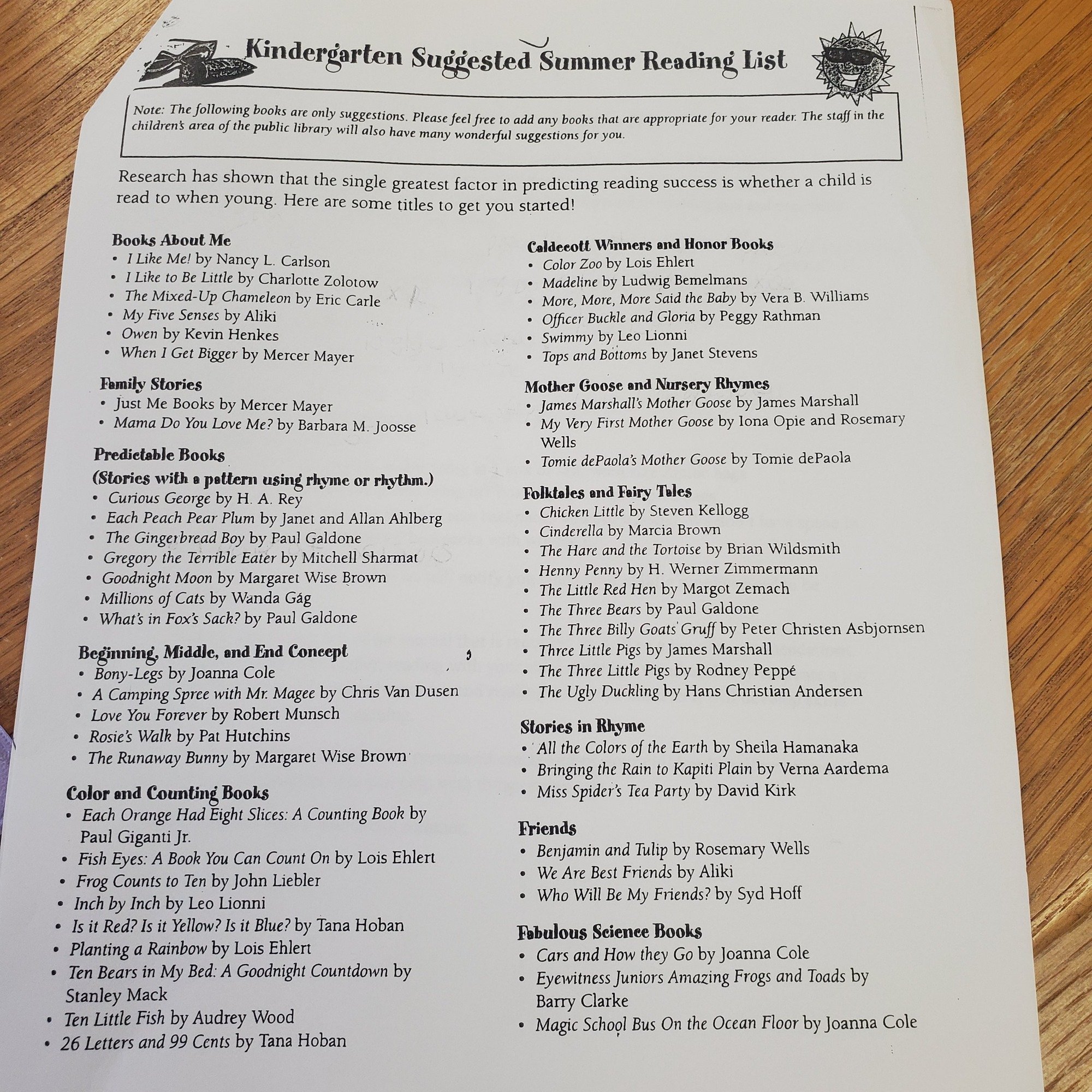 Summer Reading & Supply Lists - Saint Mary School - Shrewsbury, MA